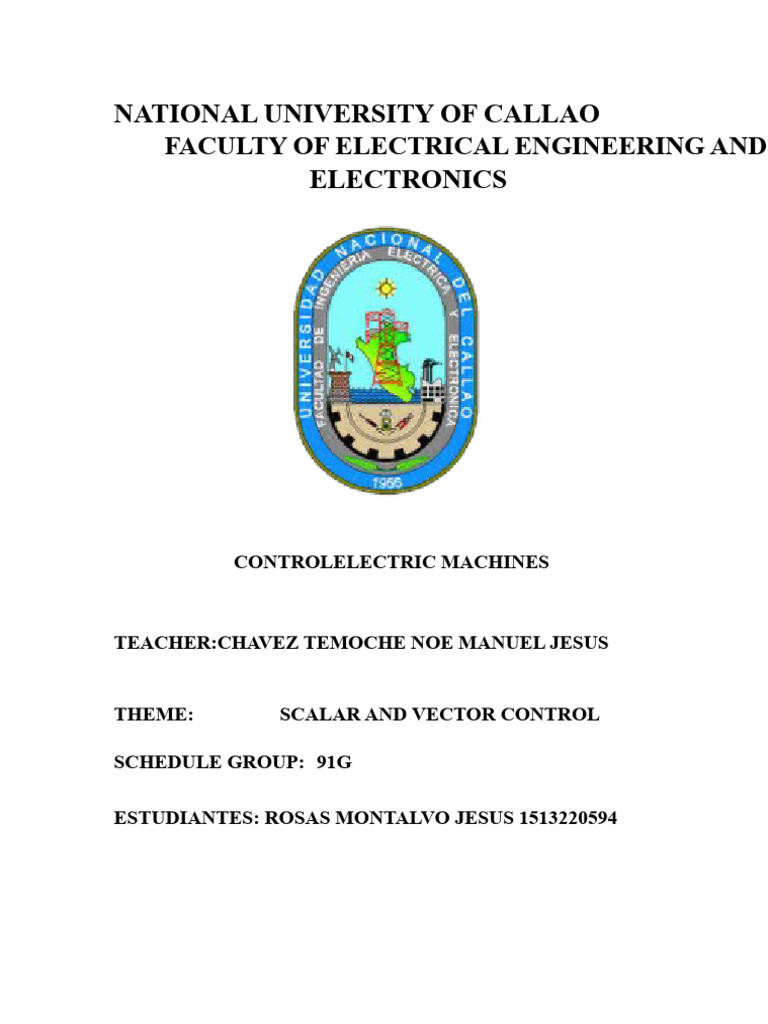 Scalar and Vector Control | PDF | Electric Motor | Manufactured Goods