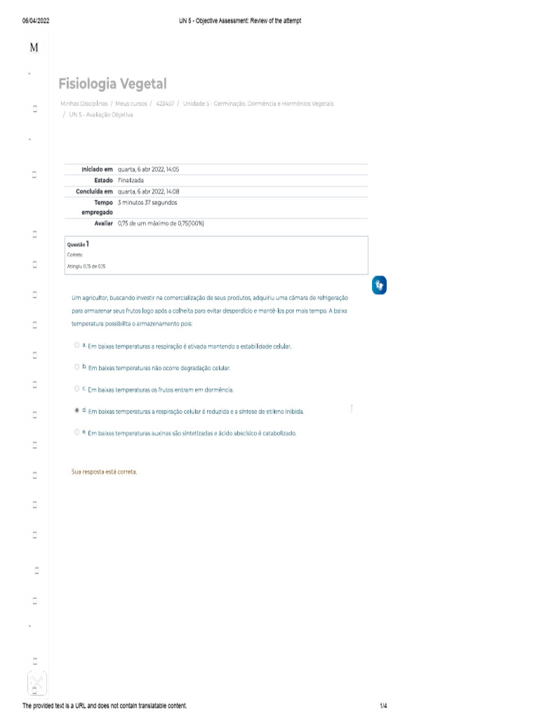UN 5 - Objective Assessment - Review of Attempt | PDF