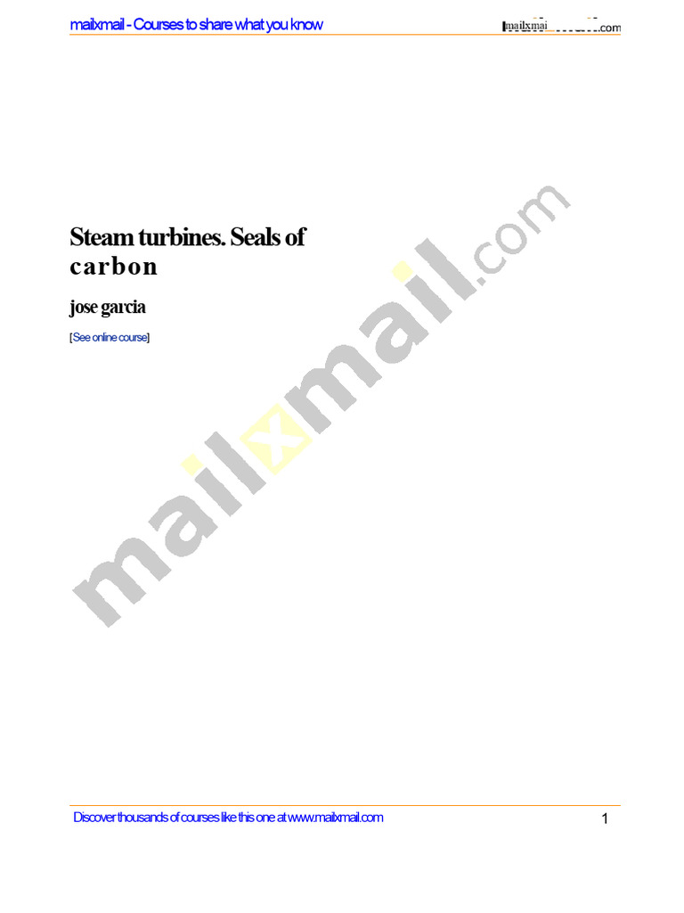 Steam Turbine Carbon Seal Maintenance Guide | PDF | Mechanical ...