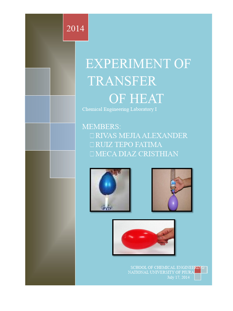 Heat Transfer Experiments Overview | PDF | Heat | Heat Transfer