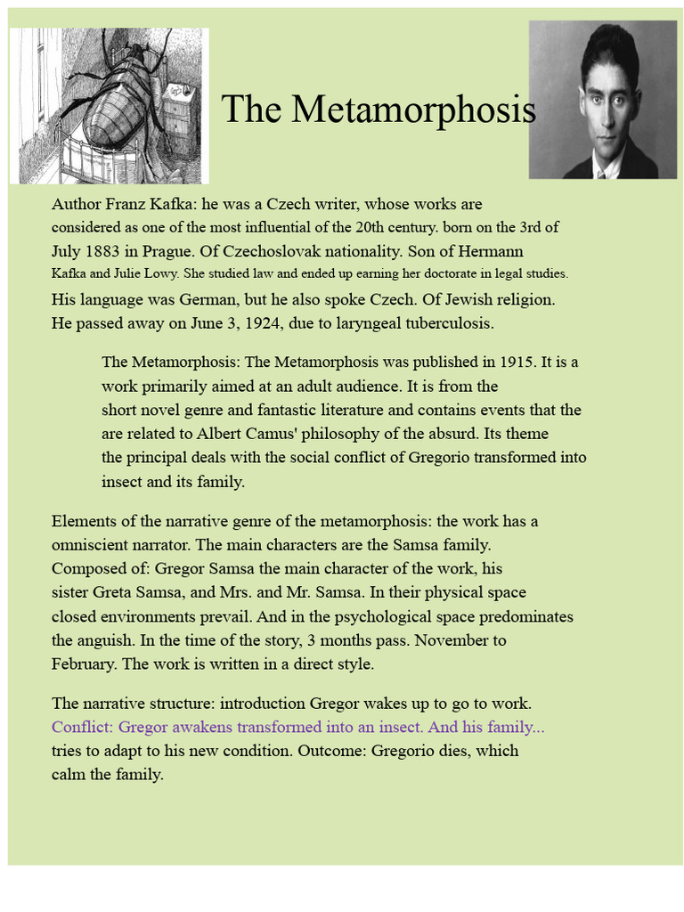 The Metamorphosis | PDF | The Metamorphosis