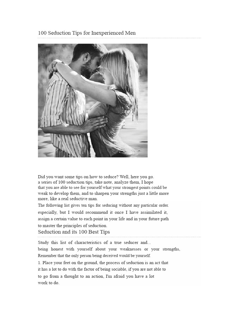 100 Tips For Seduction | PDF | Seduction | Rationality