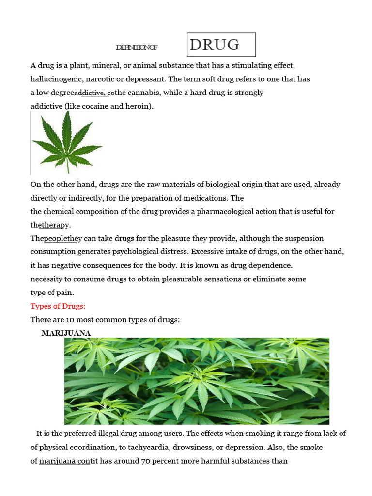 Definition of Drug | PDF | Drugs | Recreational Drug Use