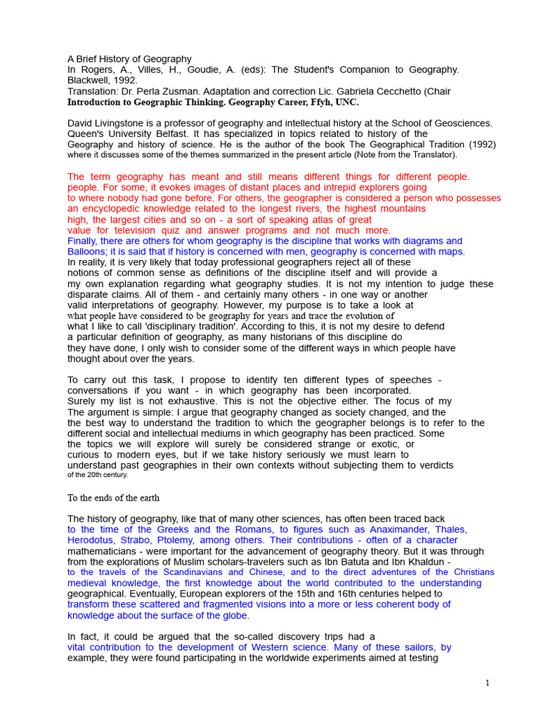 Evolution of Geographic Thought | PDF | Geography | Cartography