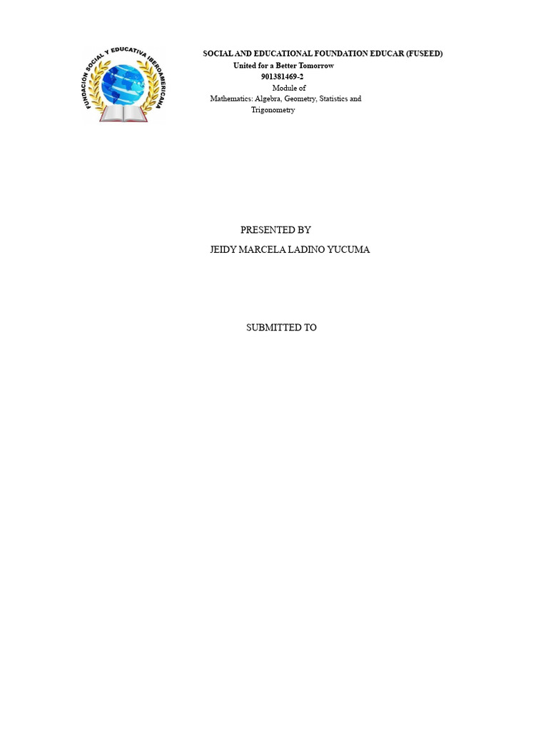 Mathematics Module Jeidy | PDF | Mathematics | Geometry