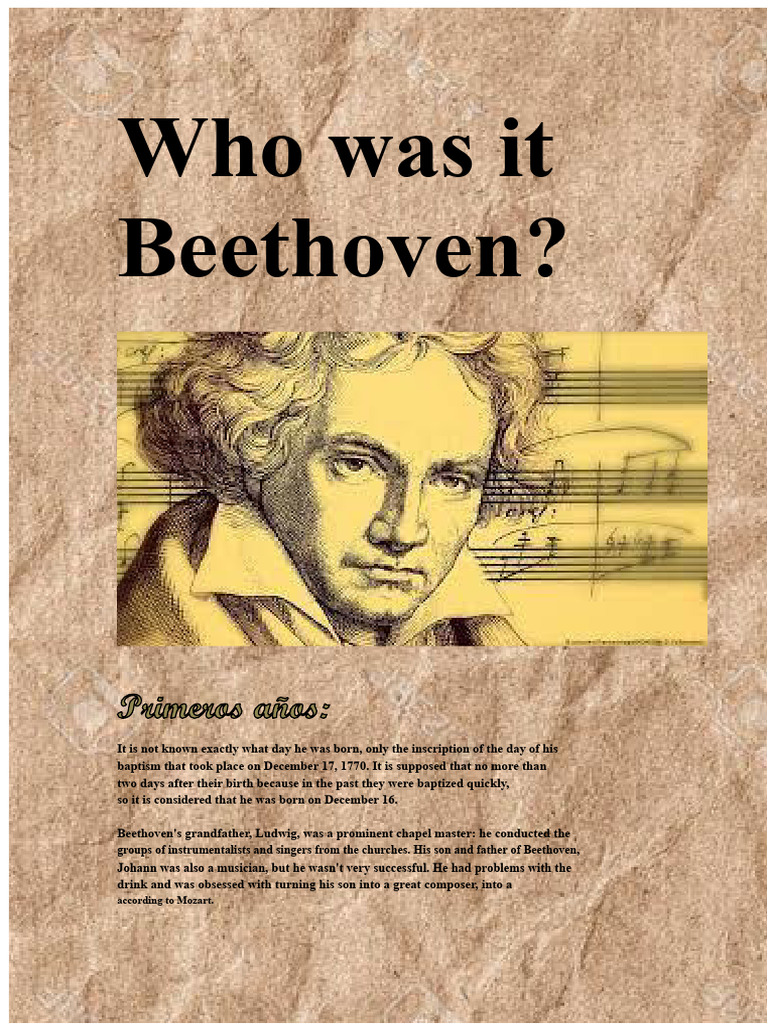 Biography of Beethoven | PDF | Ludwig Van Beethoven | Musical Compositions