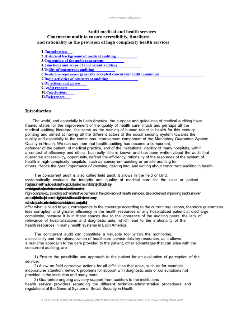 Concurrent Audit or Ground Health Services Colombia | PDF | Audit ...