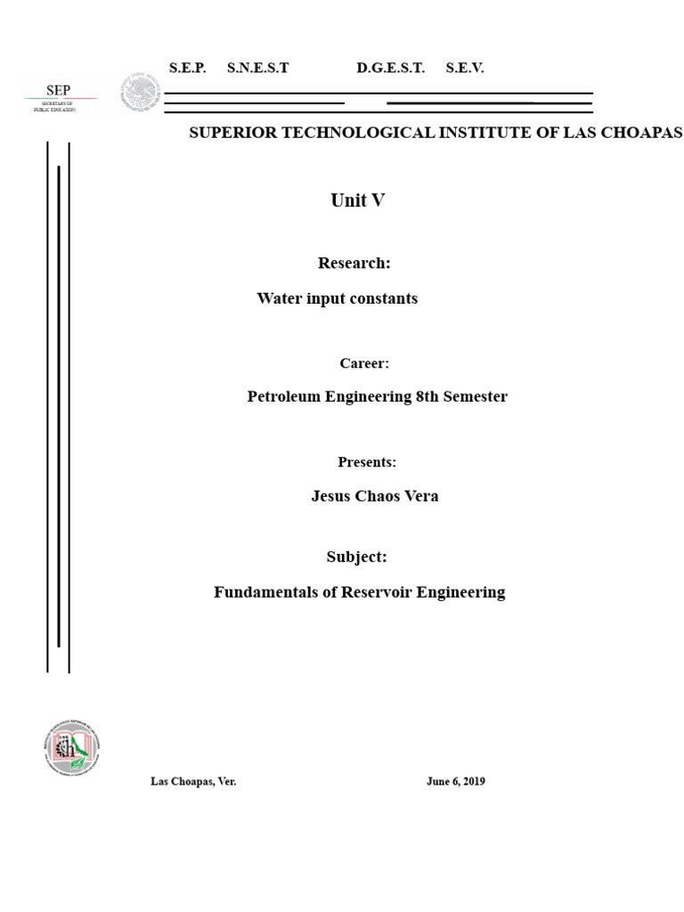 Water Management in Reservoir Engineering | PDF | Aquifer | Petroleum ...