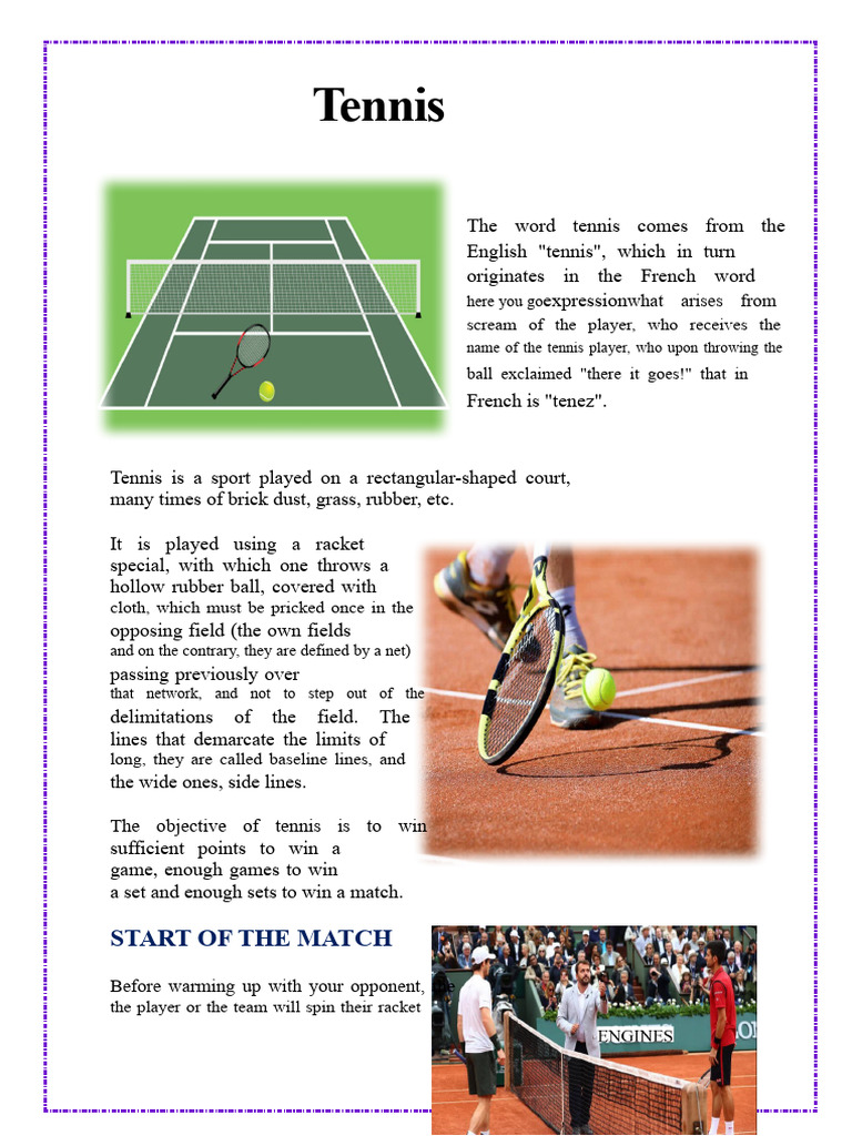 Tennis Match Objectives and Scoring | PDF | Sports Rules And ...
