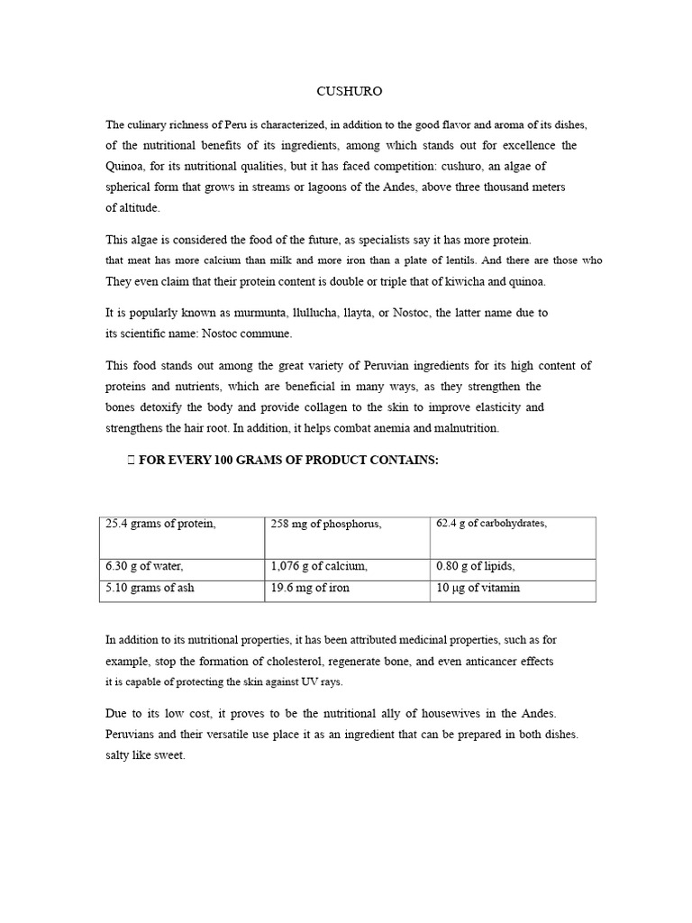CUSHURO | PDF