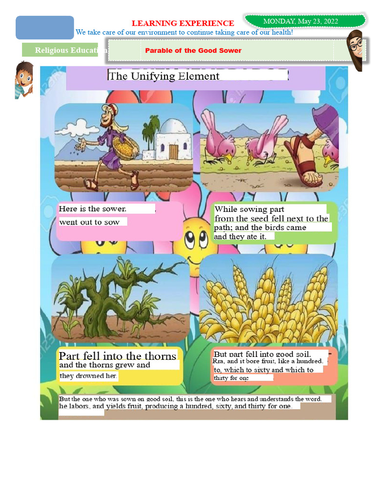 Parable of The Sower Card | PDF