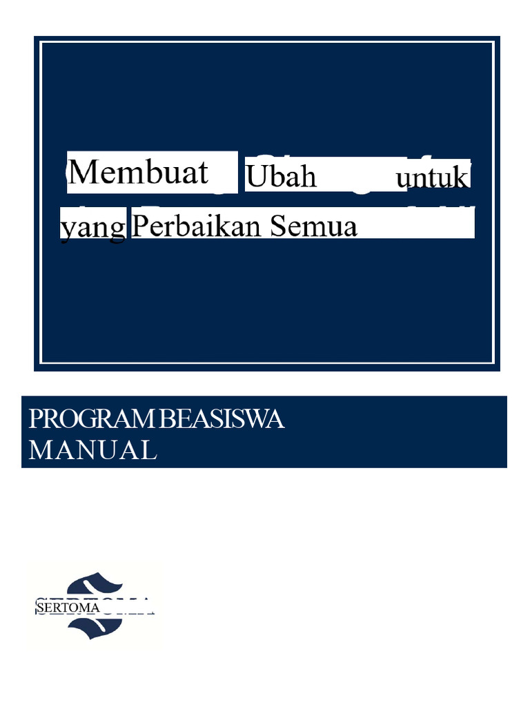 Manual Program Beasiswa | PDF