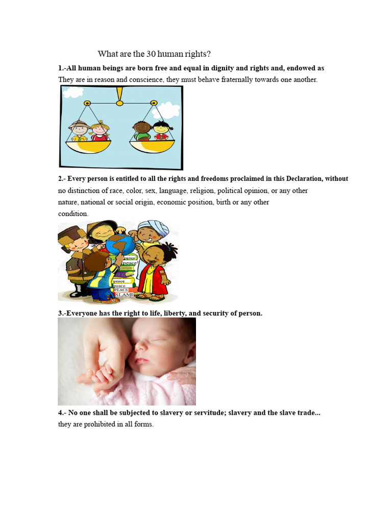 30 Human Rights | PDF | Human Rights | Dignity