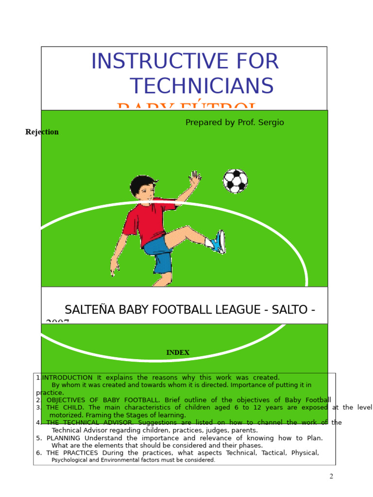 Instruction Manual For Baby Soccer. | PDF | Sports | Methodology