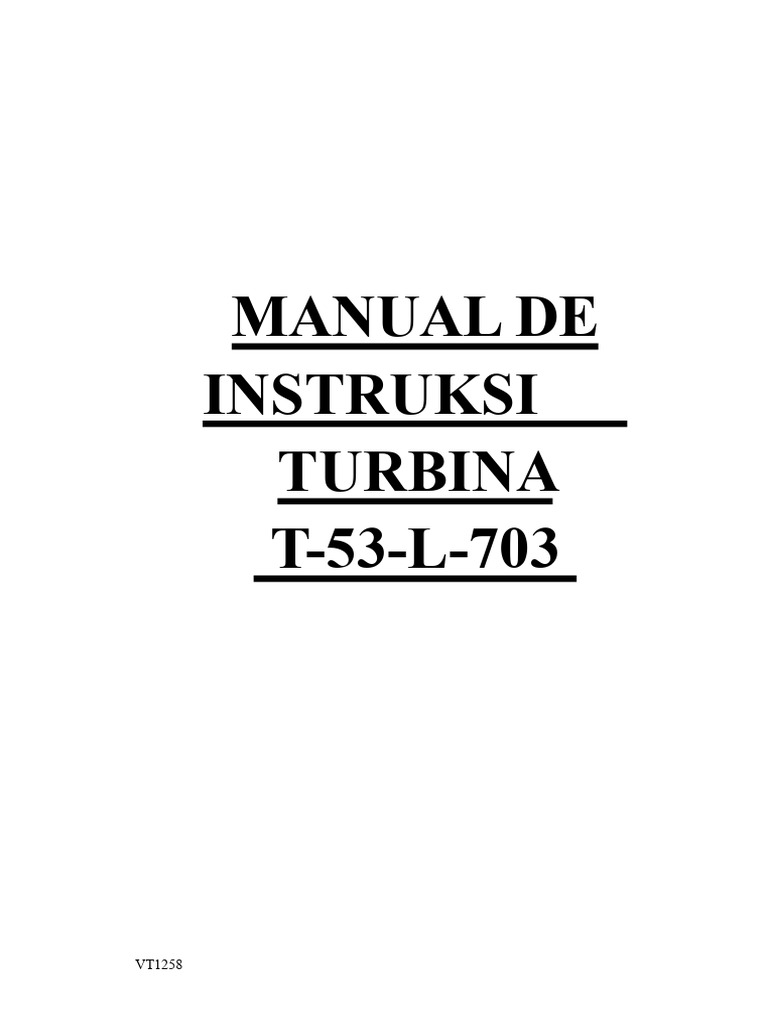 Manual Instruksi Motor Turbin t53-L-703 | PDF