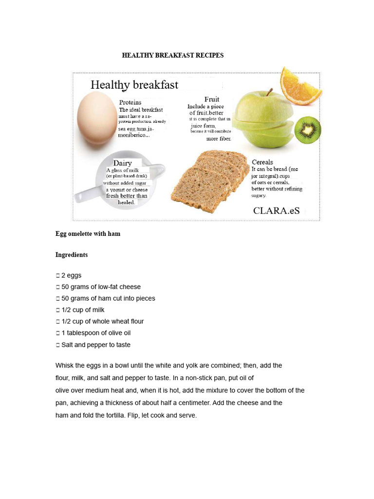 Healthy Breakfast Recipes | PDF | Pancake | Oatmeal