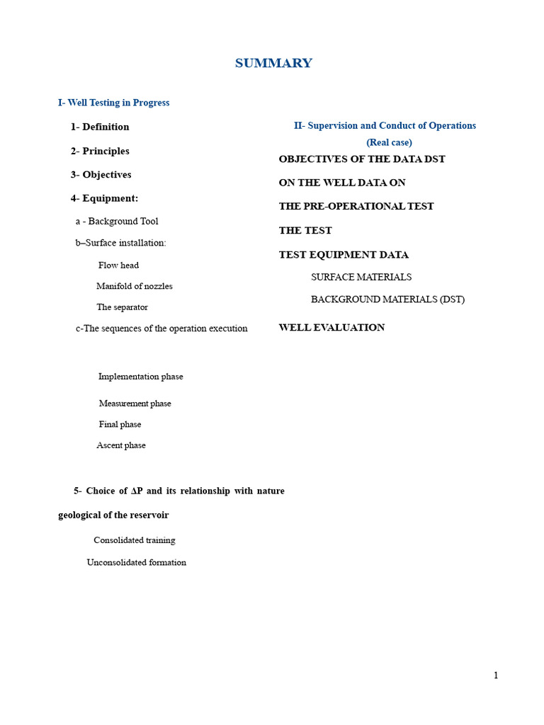 DST Course | PDF | Oil Well | Pressure