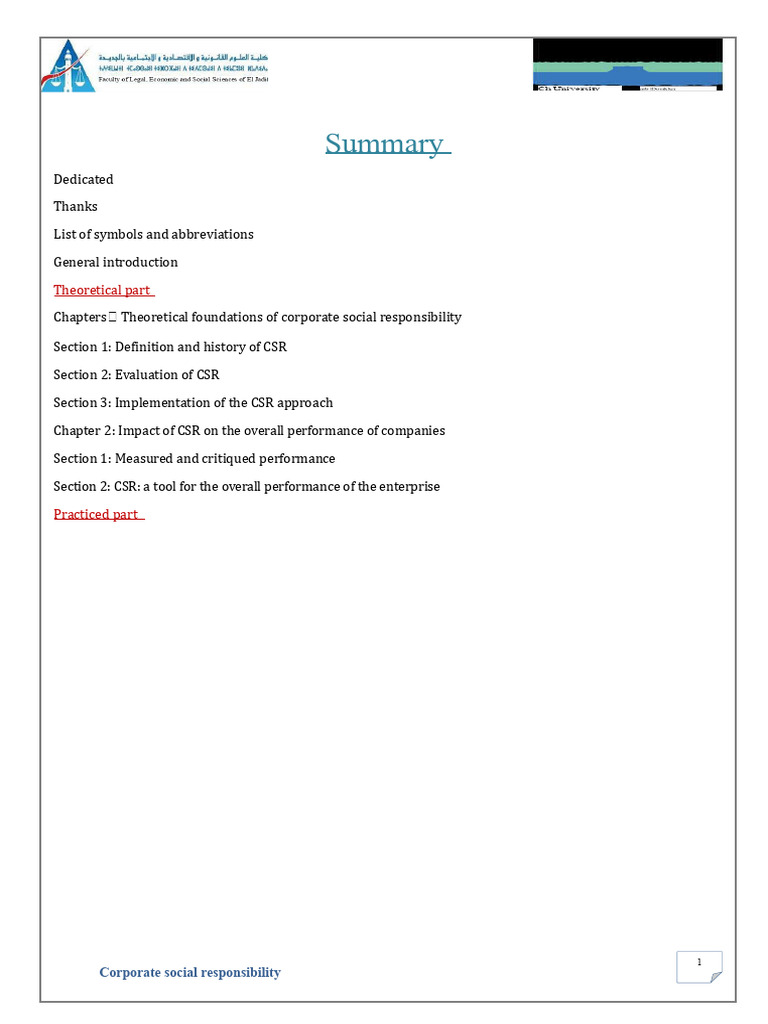 Thesis On CSR | PDF | Corporate Social Responsibility | Business