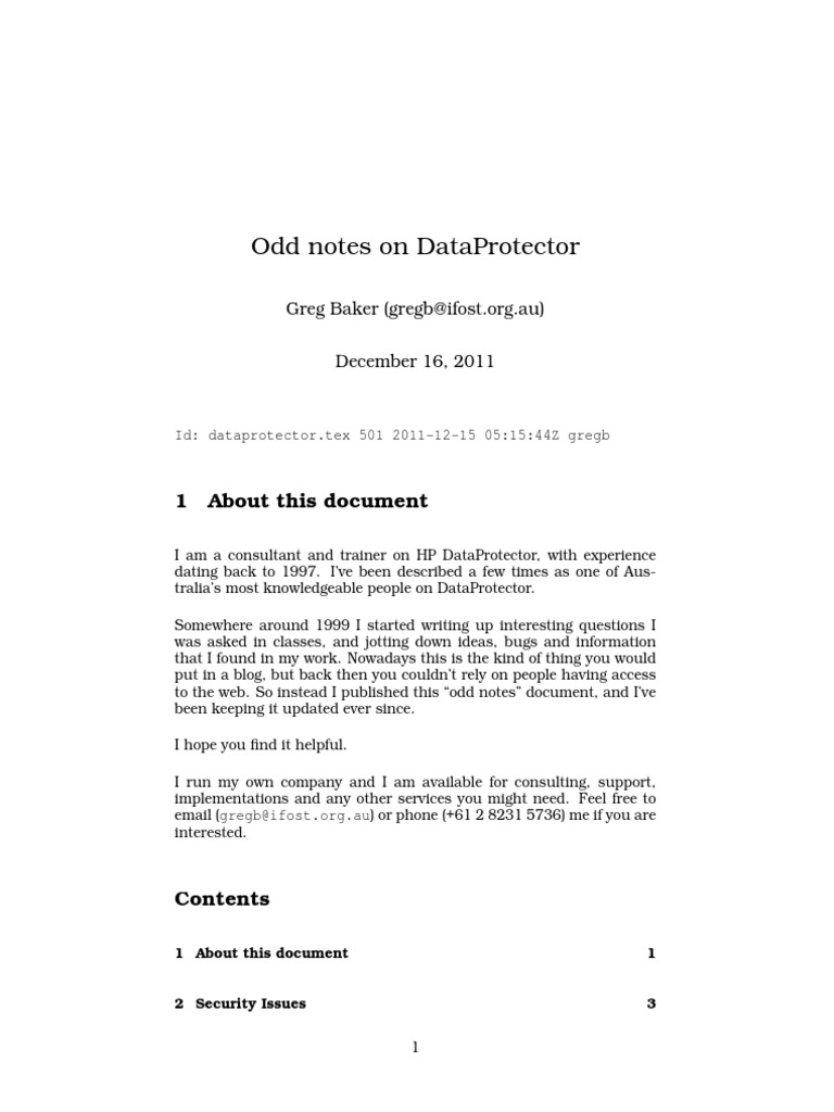 Data Protector | PDF | Backup | Version Control