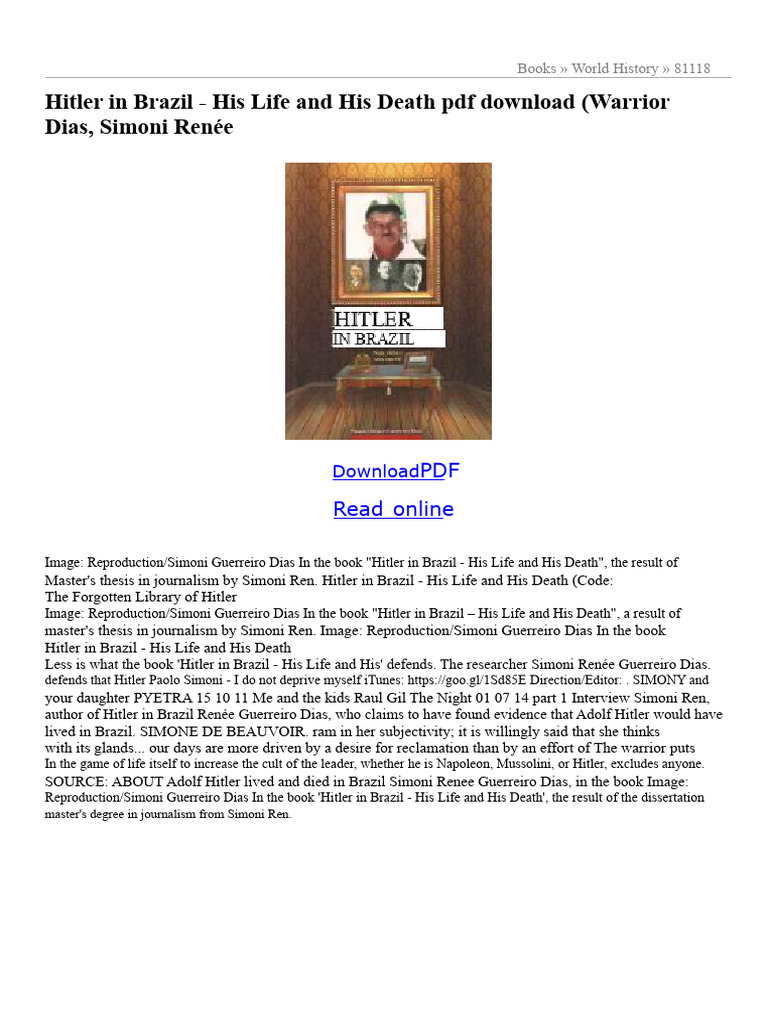 Hitler in Brazil: His Life and His Death | PDF