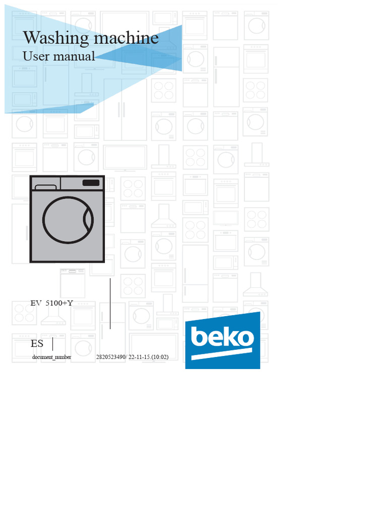 Beko EV 5100+Y User Manual | PDF | Washing Machine | Waste