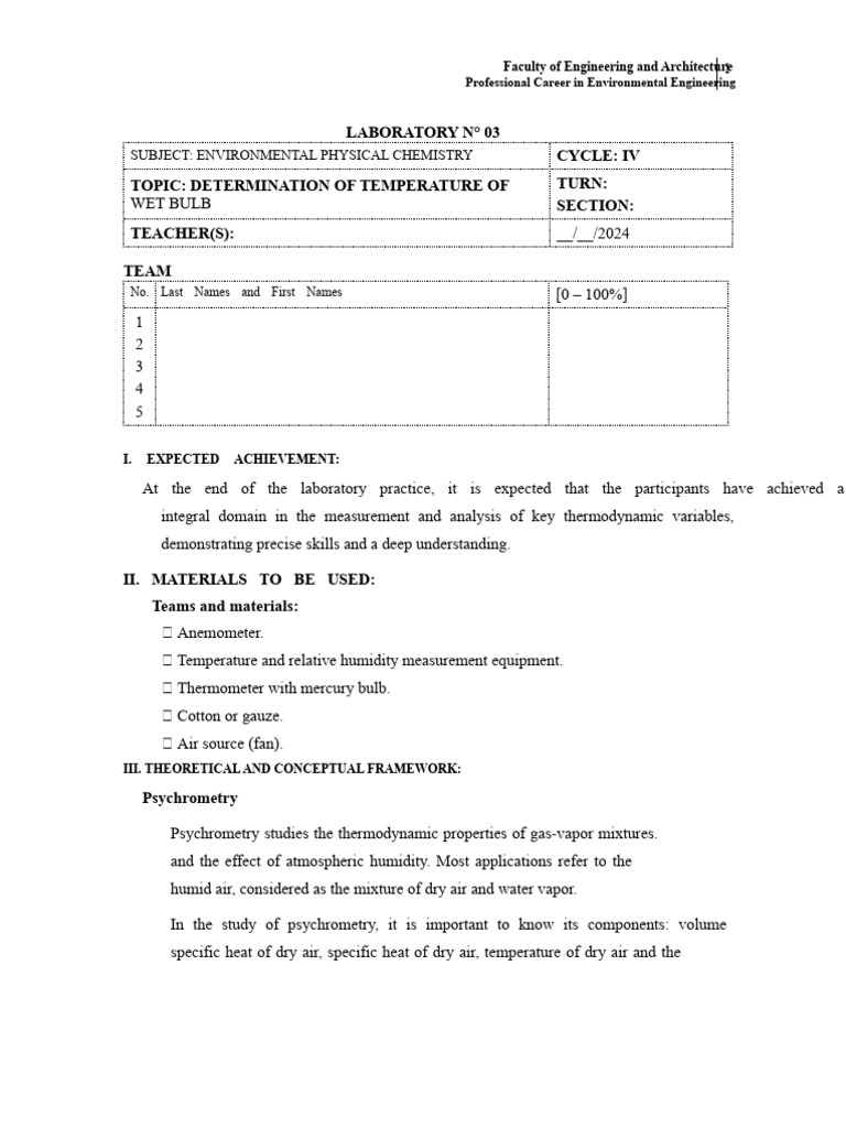 Wet Bulb Temperature Measurement Guide | PDF | Humidity | Temperature