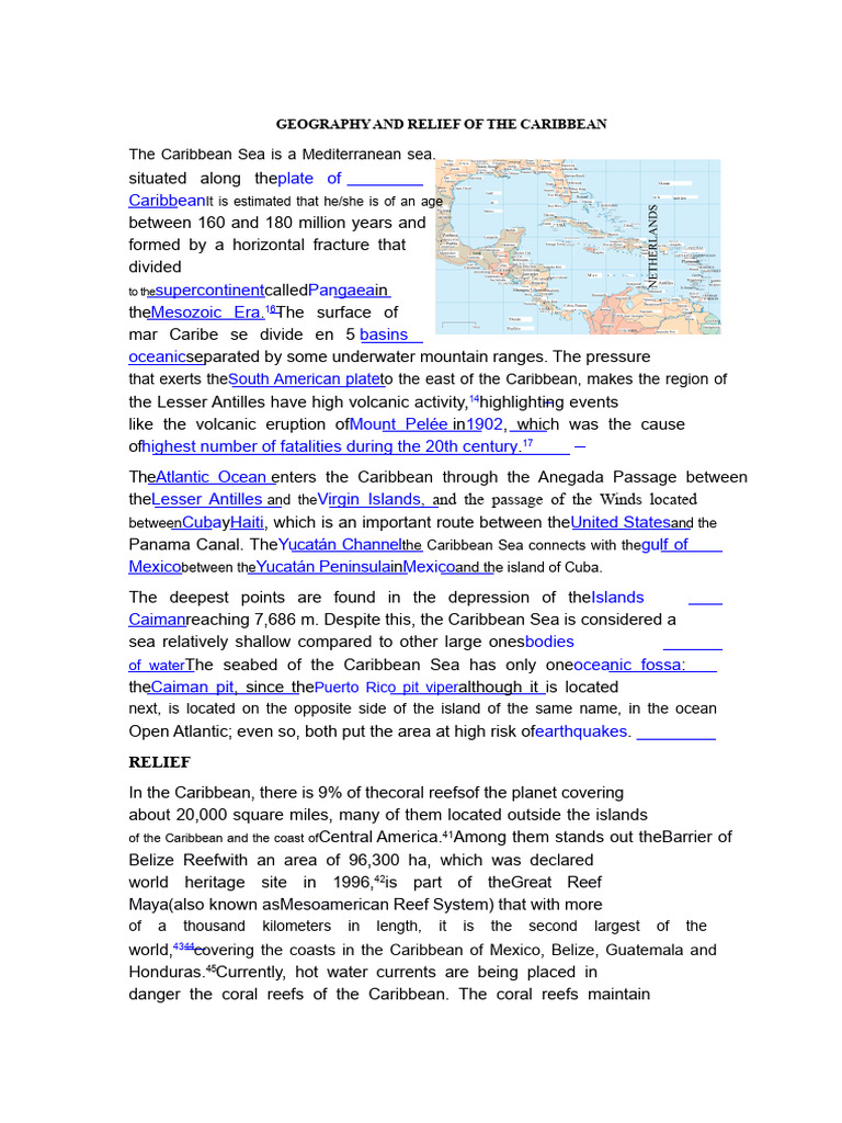 Caribbean Geography and Relief Overview | PDF | Earth Sciences ...