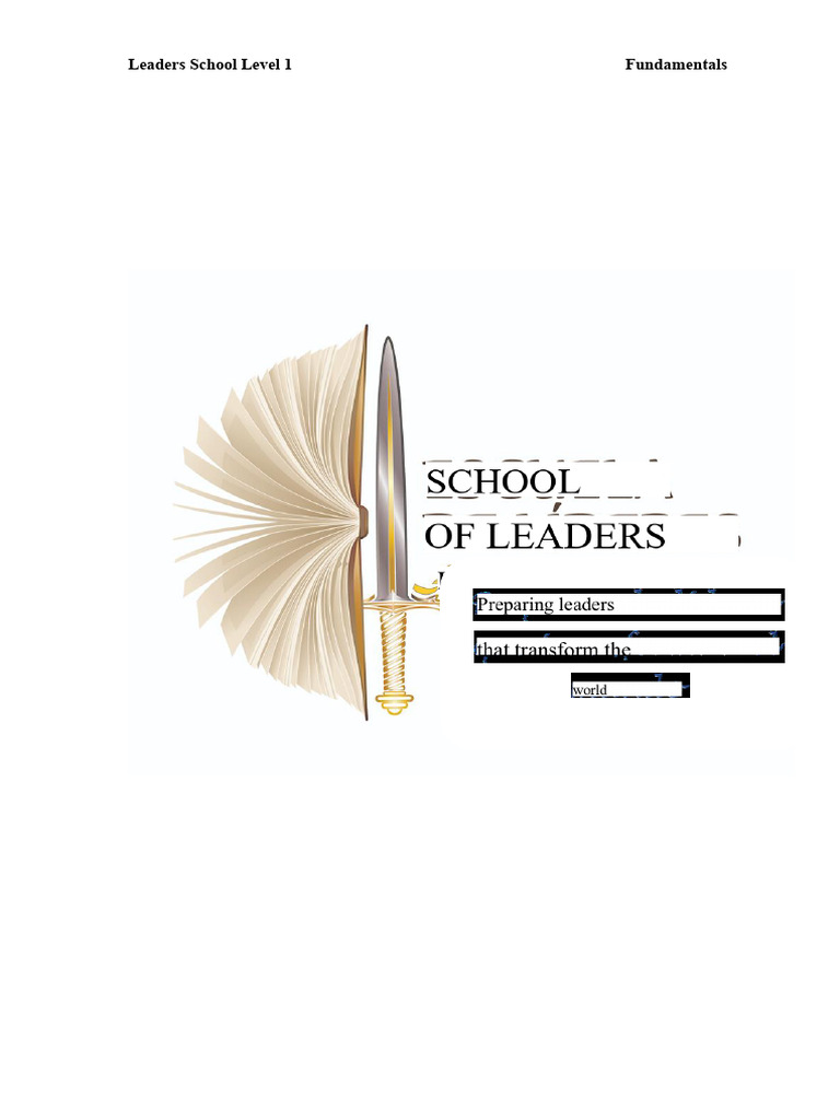 School of Leaders 1 | PDF | Baptism | Jesus