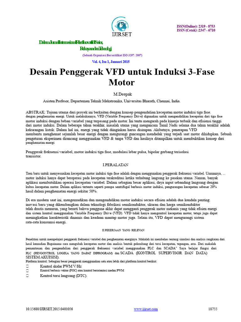 Desain Penggerak VFD Untuk Motor AC | PDF