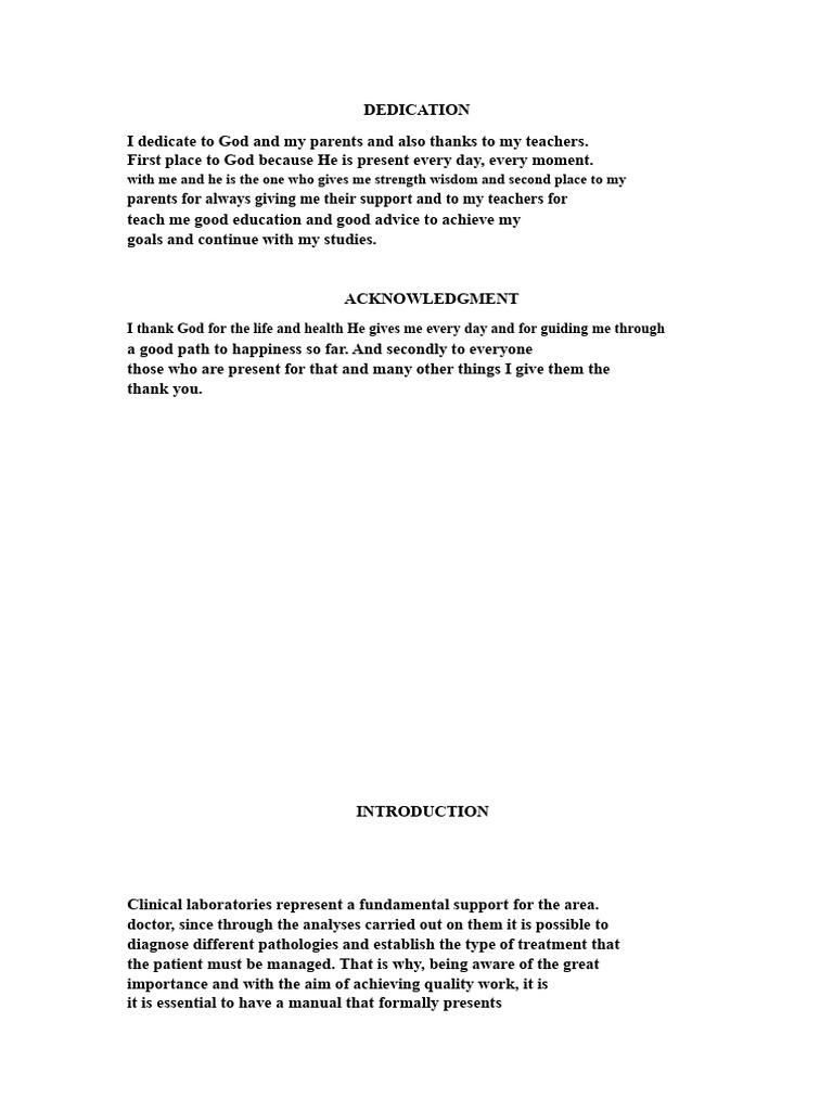 Dedication - Deiber Huayas | PDF | Medical Diagnosis | Laboratories
