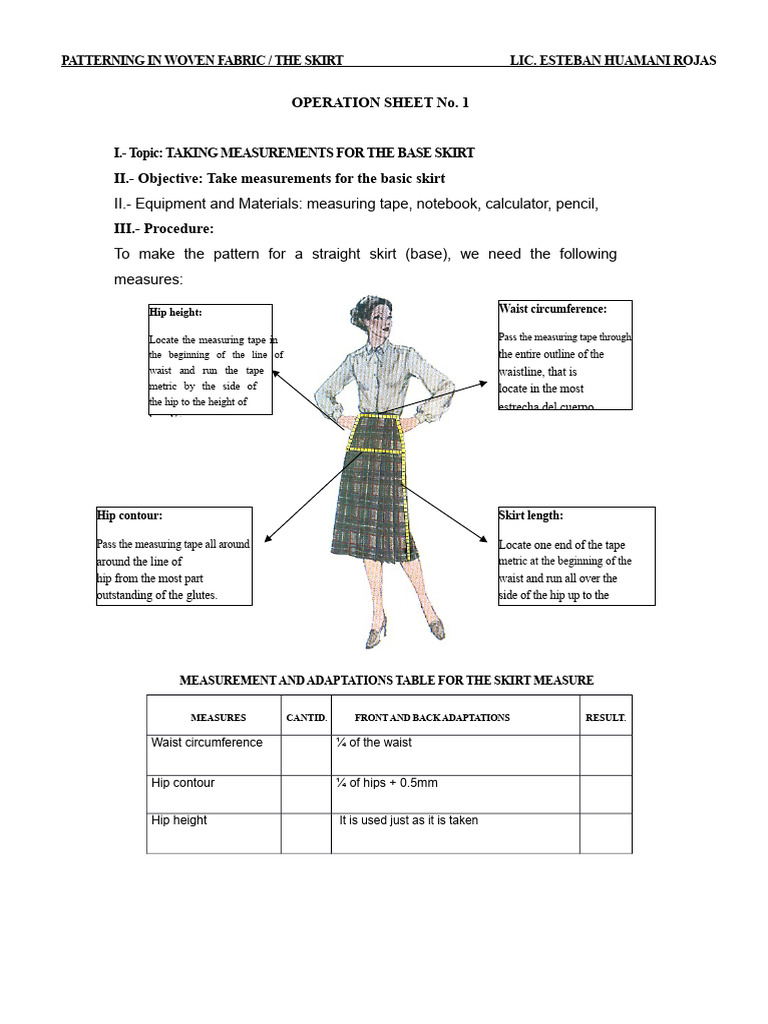 Example of Operation and Information Sheet | PDF