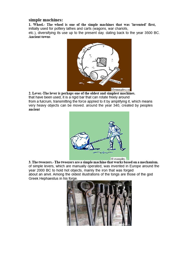 Ancient Simple Machines and Inventors | PDF | Machines | Lever