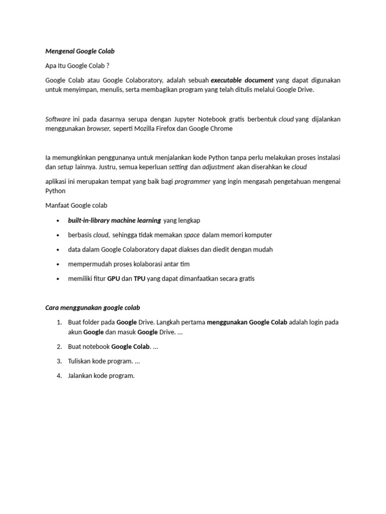 Mengenal Google Colab | PDF