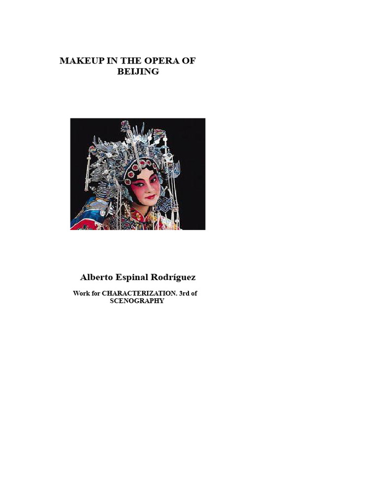 The Makeup in Beijing Opera | PDF | Cosmetics