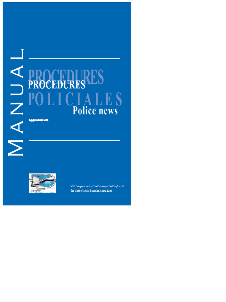 Police Procedures Manual | PDF | Prosecutor | Police