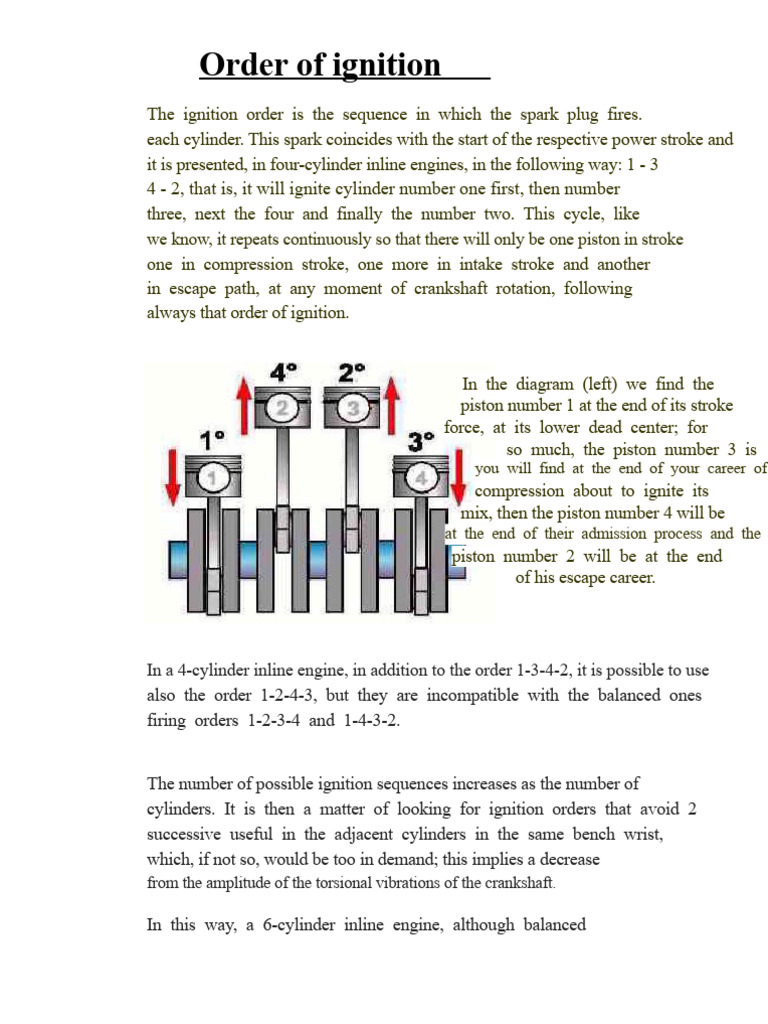 Understanding Engine Ignition Orders | PDF | Piston | Systems Engineering