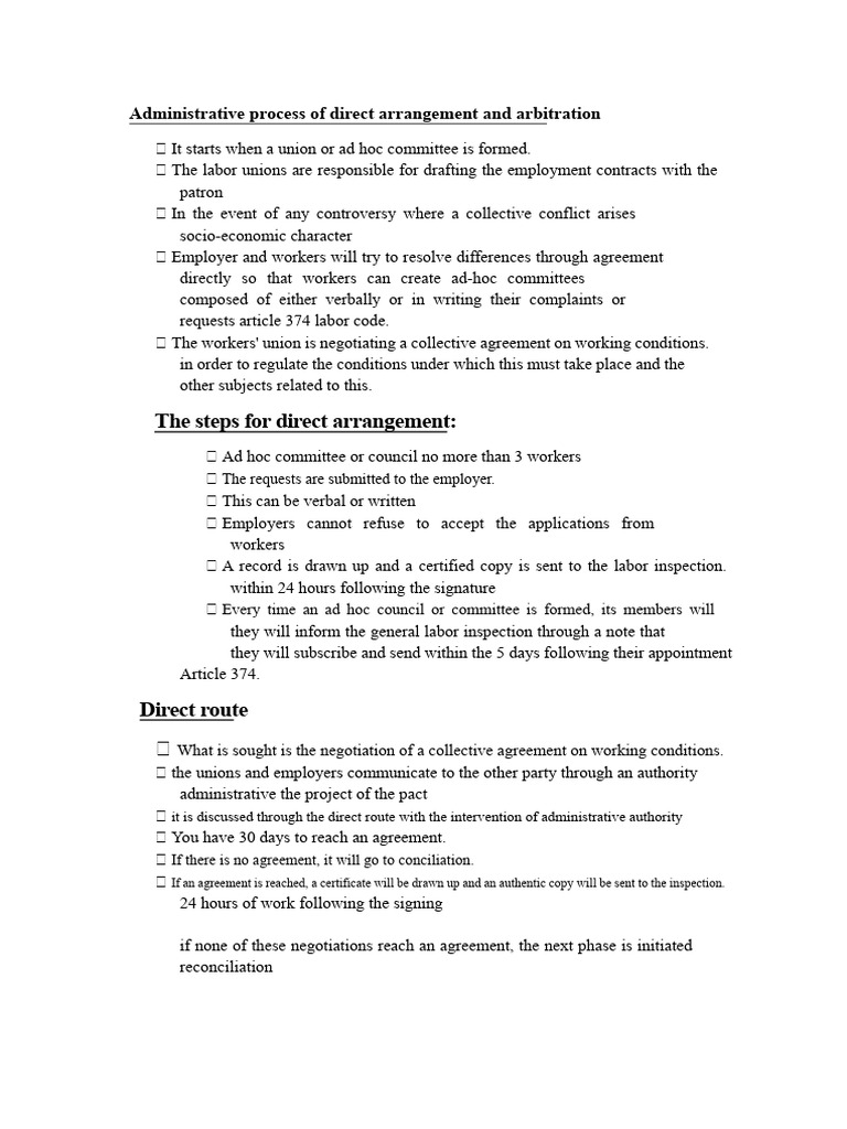 Direct Arrangement Administrative Processes | PDF | Strike Action ...