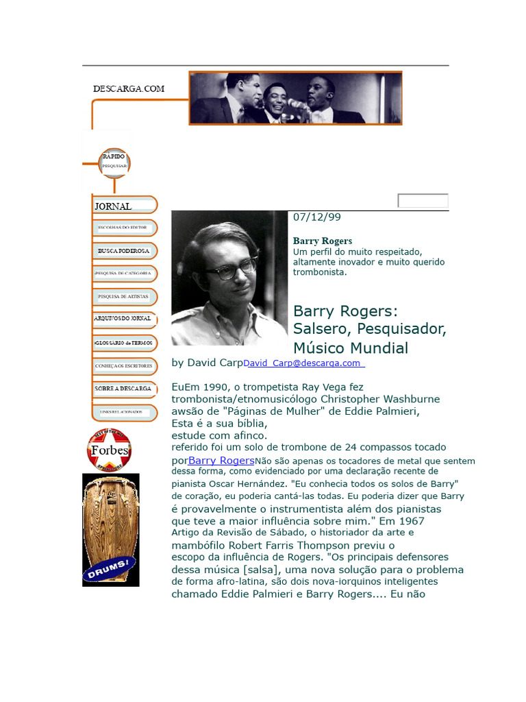 Barry Rogers: Legado do Trombone na Salsa | PDF | Acorde (música) | Jazz