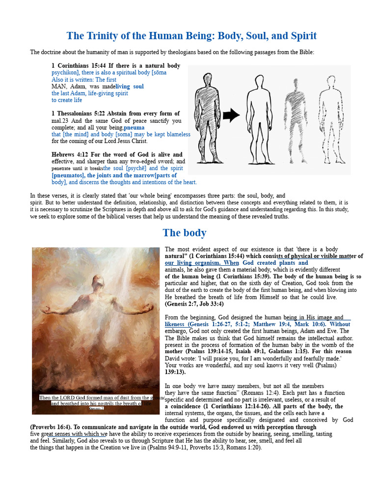 The Trinity of Man (Body, Soul, and Spirit) | PDF | Thought | Soul