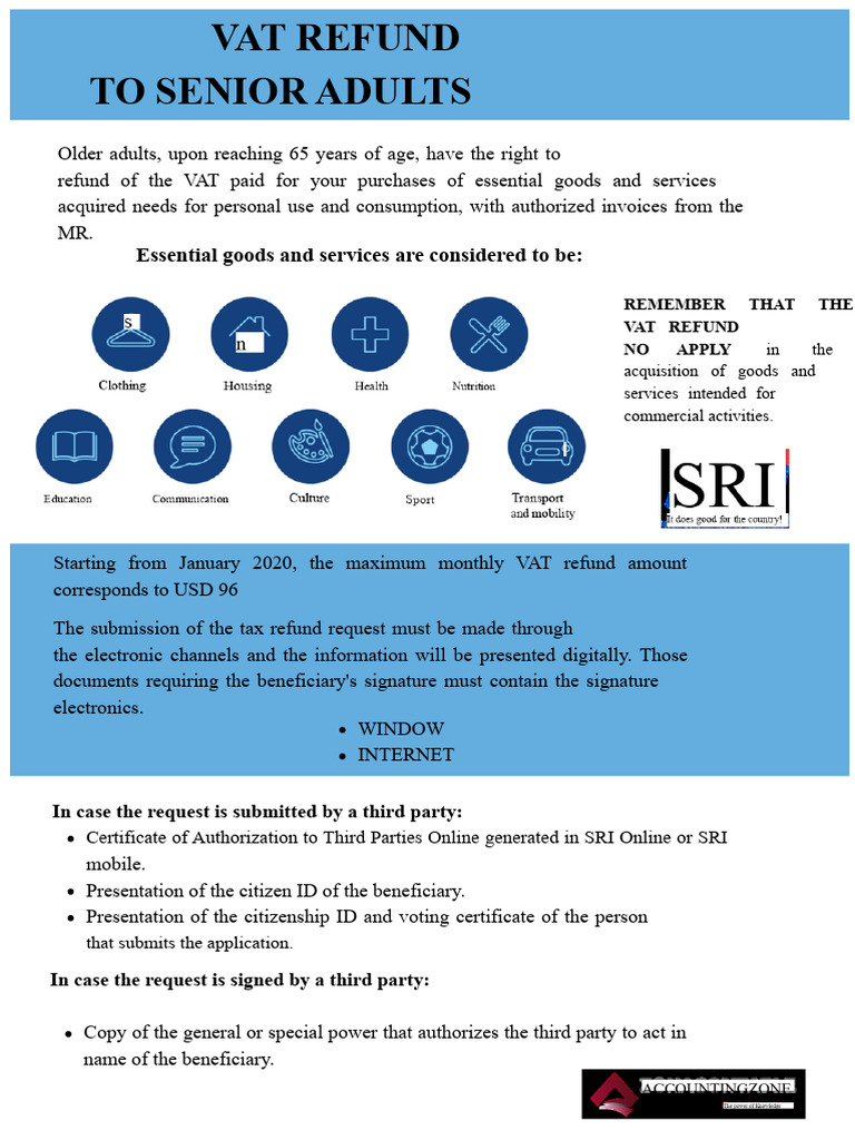 VAT Refund Process for Seniors | PDF | Value Added Tax | Invoice
