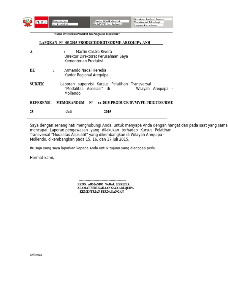 Model Laporan Pengawasan - TodoDocumentos - Info | PDF