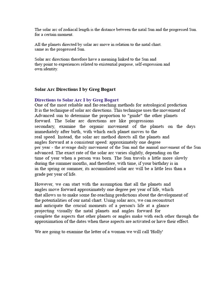 Various Authors - The Directions of Solar Arc | PDF | Planets In ...