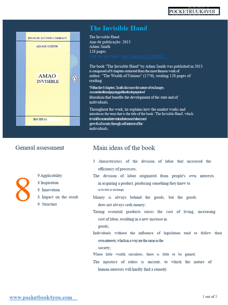 Adam Smith's Invisible Hand Explained | PDF | Cost Of Living | The ...