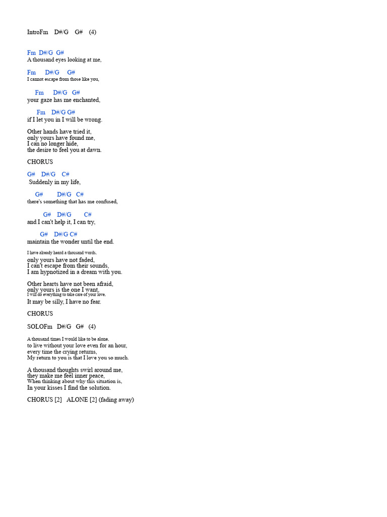 Suddenly, Soraya_ Chords | PDF