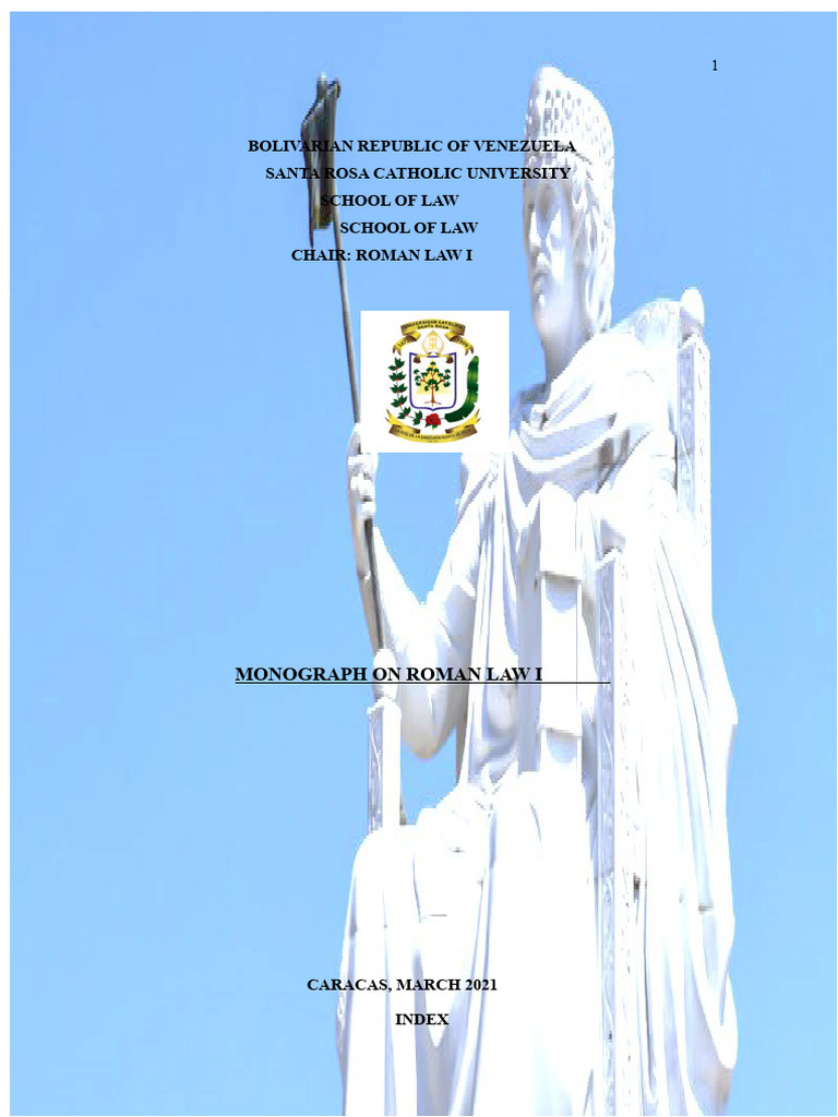 Monograph On Roman Law | PDF | Roman Law | Ancient Rome