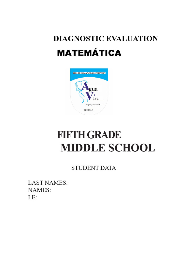 Fifth Grade Diagnostic Evaluation | PDF | Filling Station