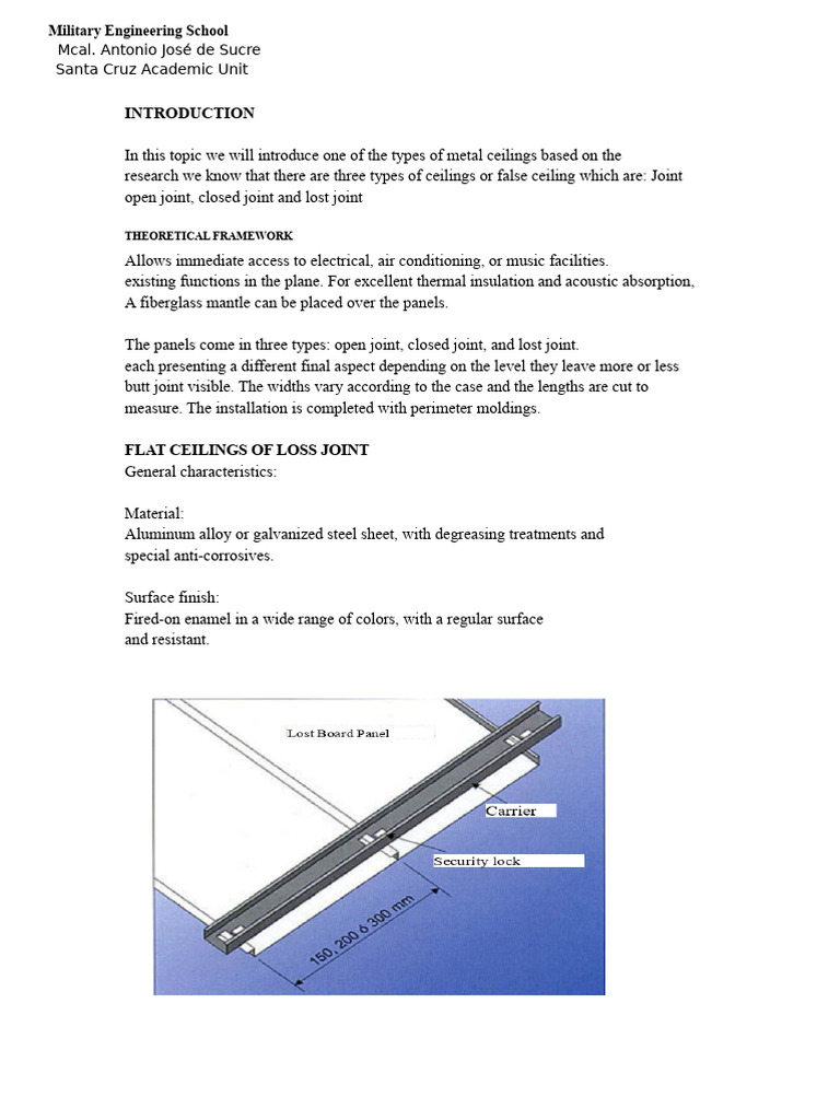 Flat Ceilings With Lost Joint (Claros and Garcia) | PDF | Metals ...