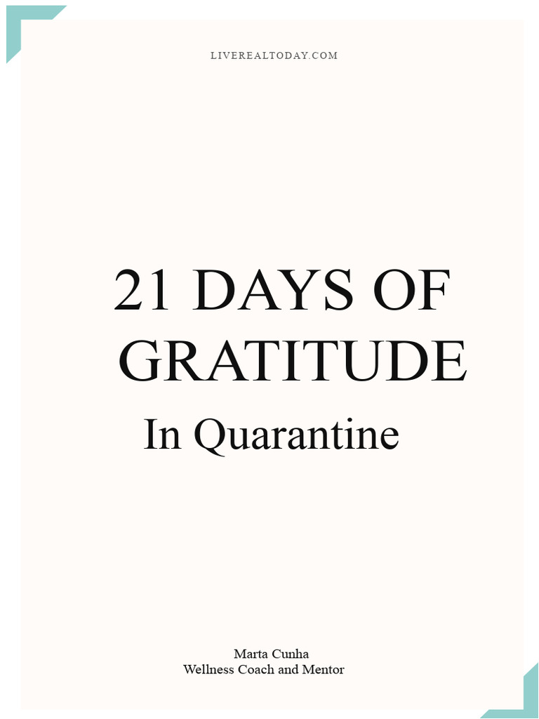 21 Days of Gratitude | PDF | Gratitude | Mind