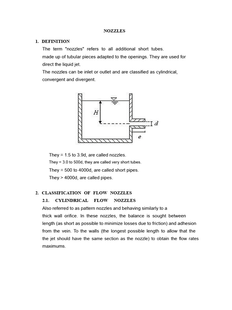 NOZZLES | PDF | Nozzle | Flow Measurement