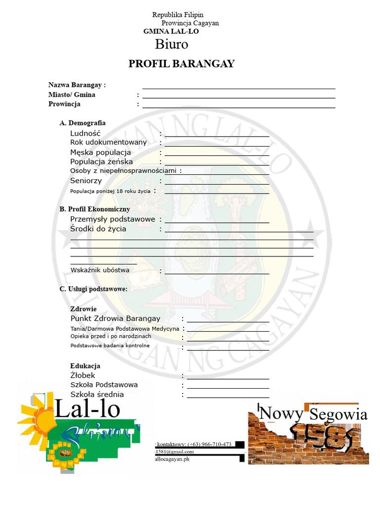 Profil Barangay RCSP | PDF